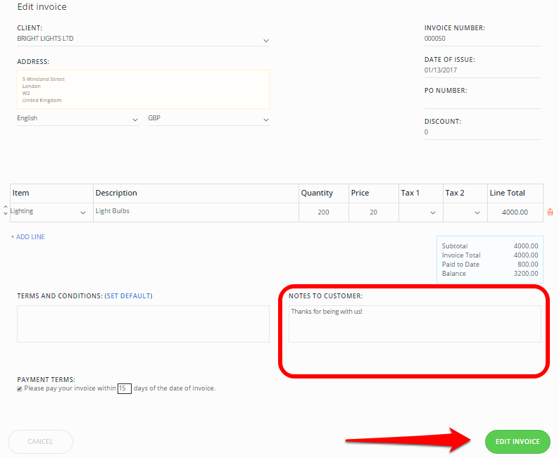 How to add notes to my client? | Clients | InvoiceBerry